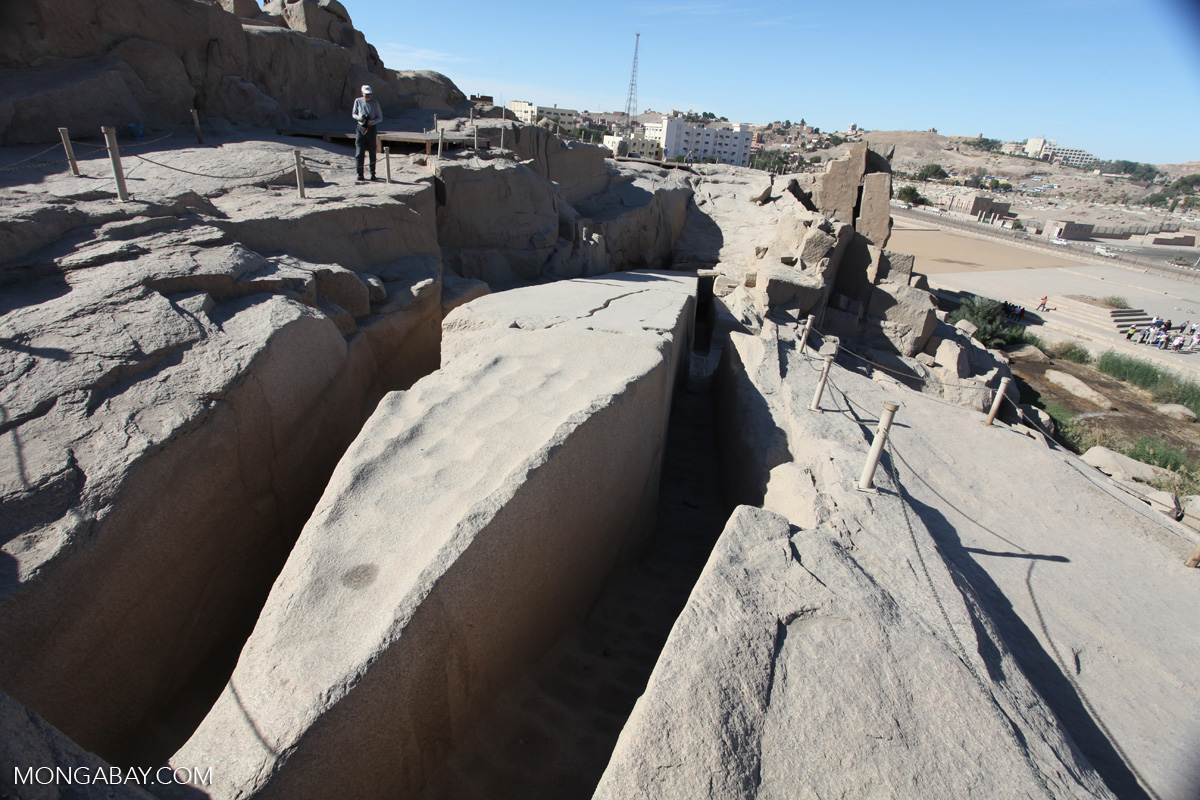 Unfinished obelisk at the granite quarries of Aswan