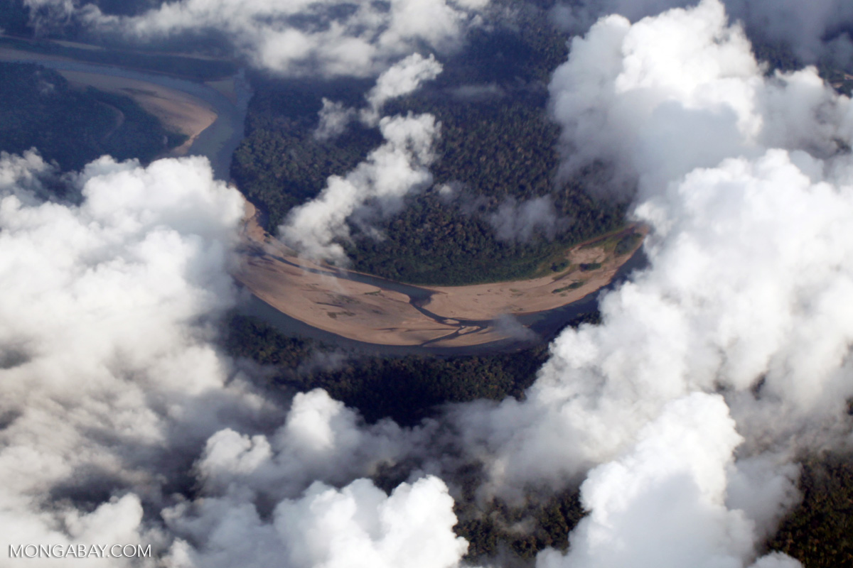 Sandbank in a remote Amazon tributary