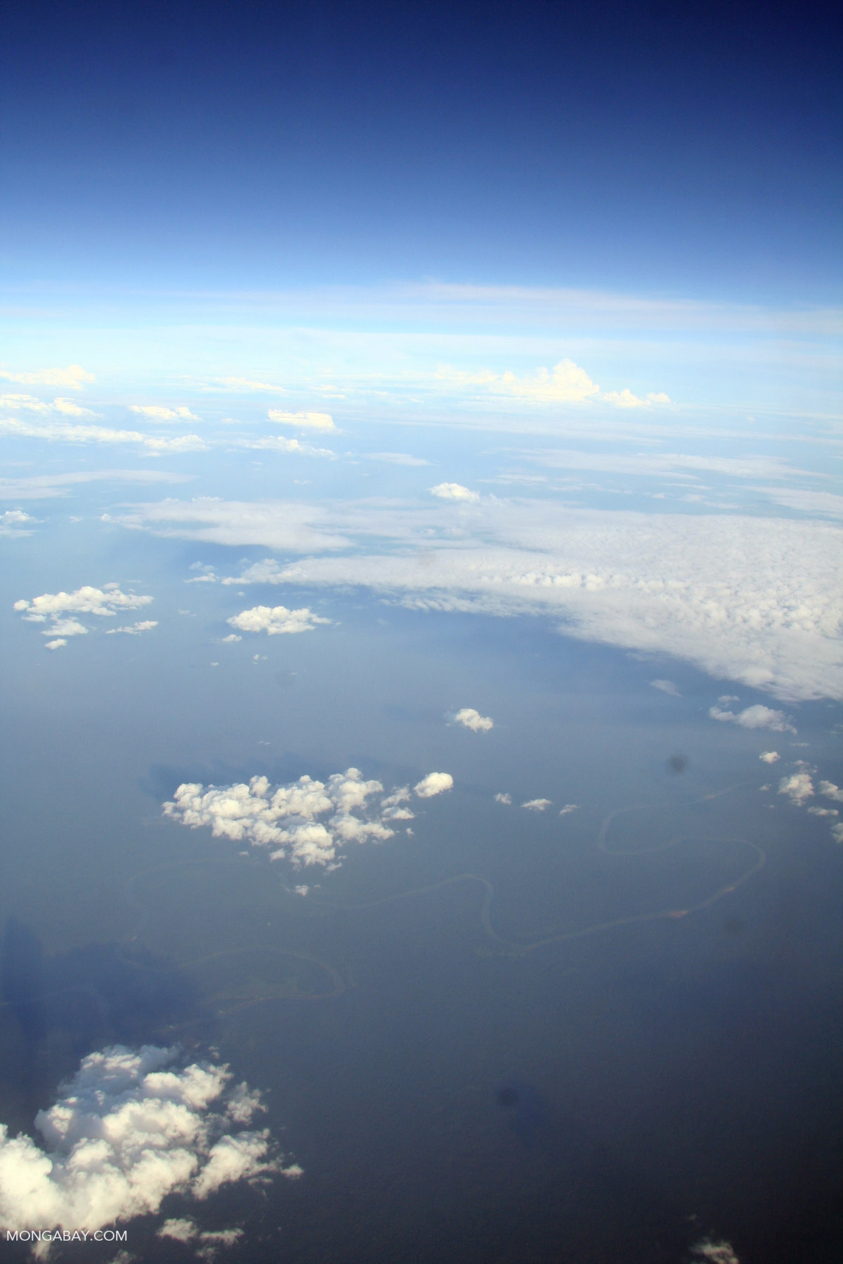 Aerial view of Amazon Basin in Colombia