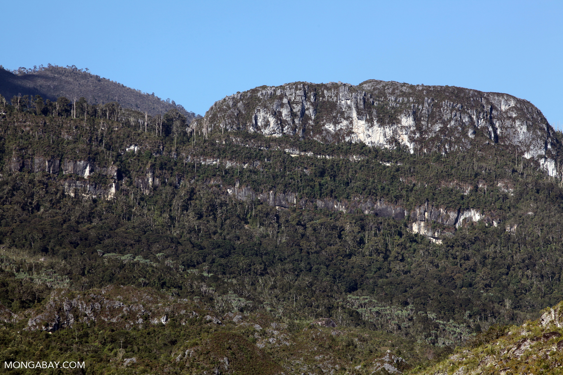 Limestone mountains in the highlands of Indonesian New Guinea near Wamena